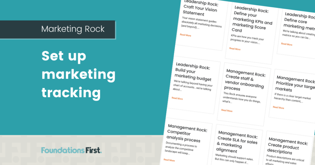 Marketing Rocks for your Quarterly Meetings | Foundations First Marketing